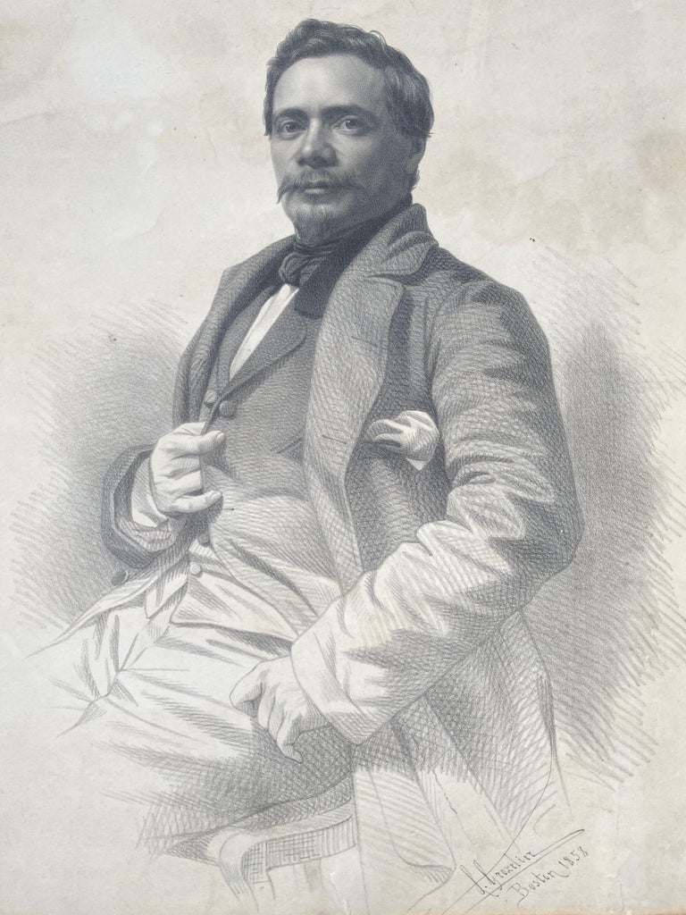 Leopold Grozelier - The young Bostonian 1858 portrait of a notable ...
