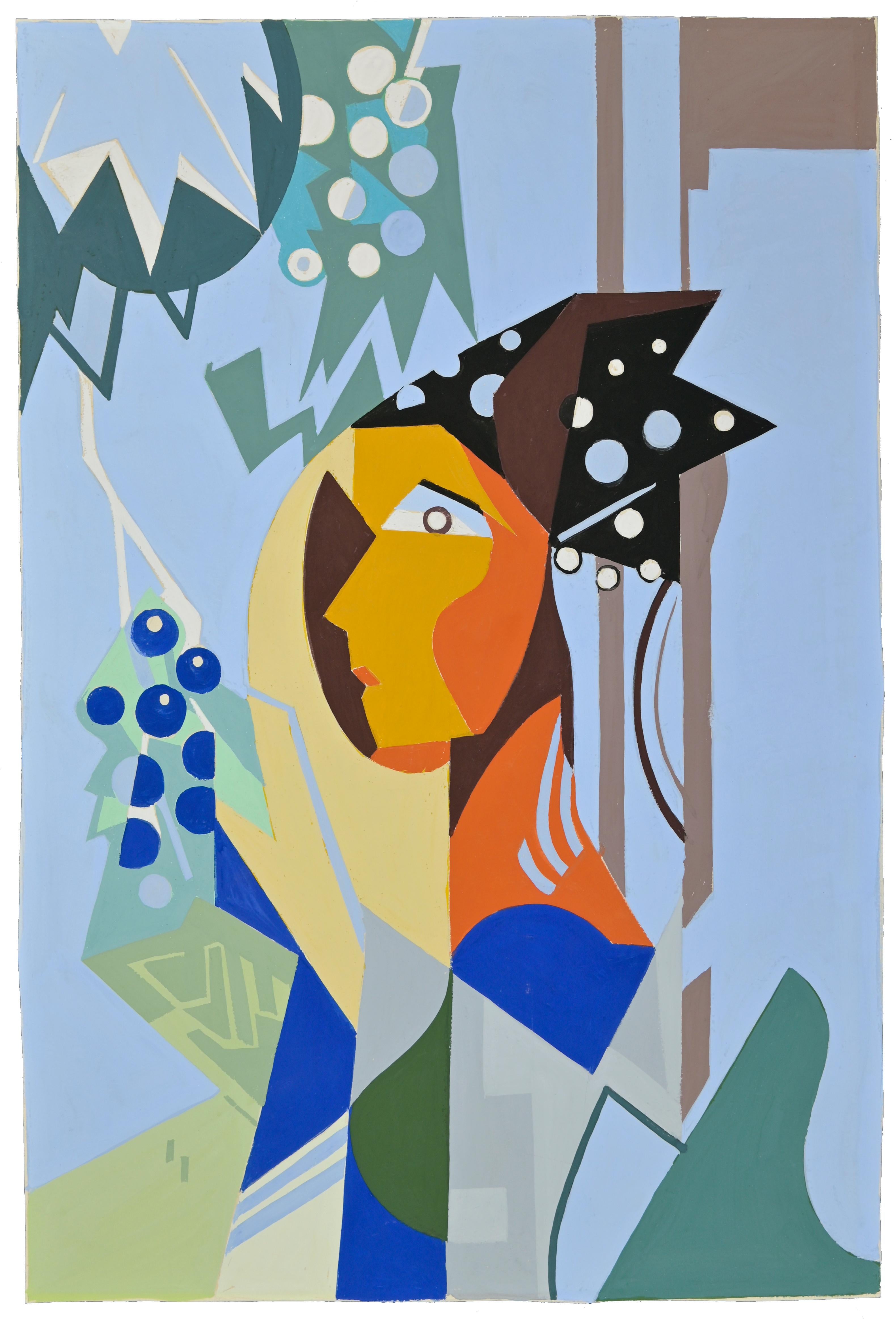 Léopold Survage - Sin título - Témpera sobre papel crudo de Léopold Survage - Años 60 en venta ...