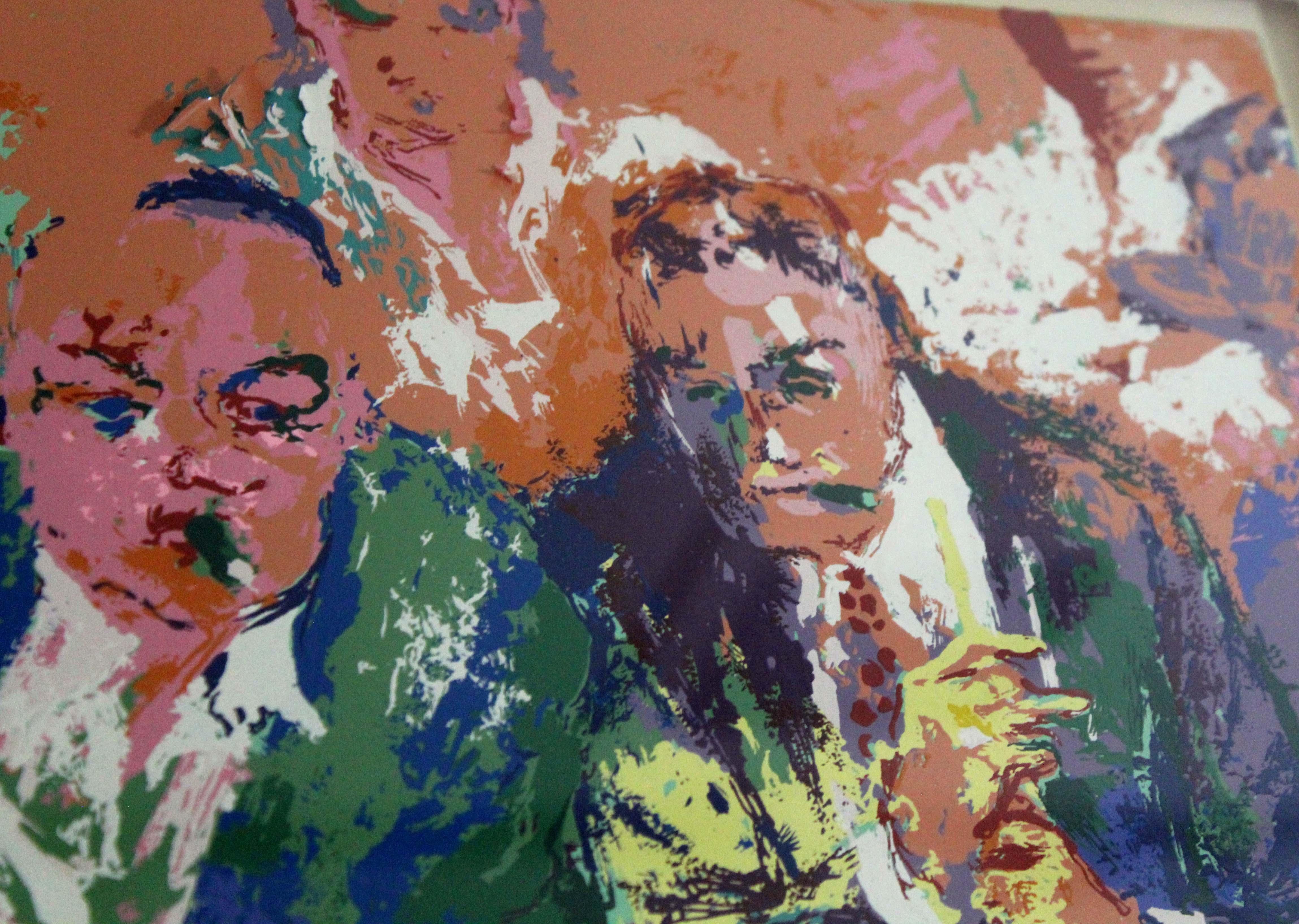 LeRoy Neiman Black Break 1973 Signed Serigraph AP Framed For Sale at ...