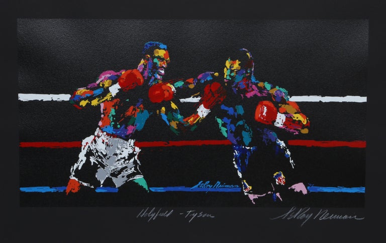 LeRoy Neiman - Holyfield-Tyson, Two Signed Boxing Silkscreens by Leroy ...