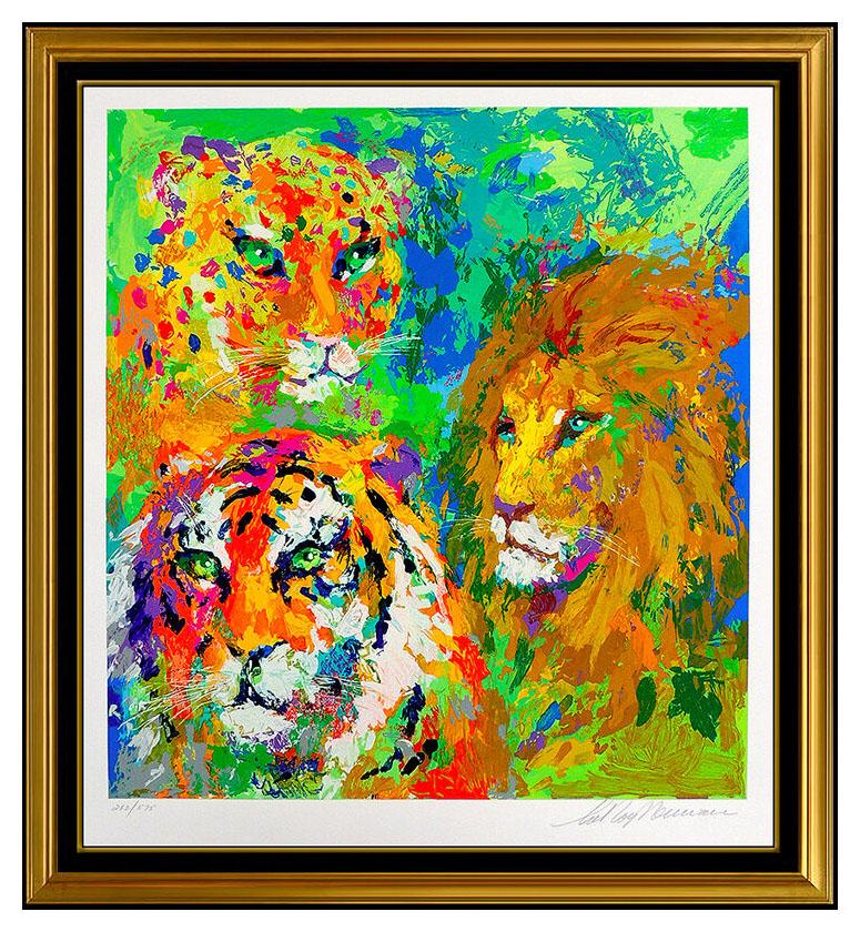 LeRoy Neiman - LeRoy Neiman Big Cat Family Portrait Color Serigraph ...