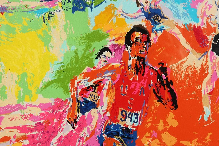 LeRoy Neiman - "Montreal Olympics 1976" Colorful Abstract Expressionist ...