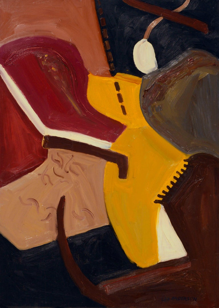 Les Anderson - Red and Yellow Vertical Abstract - "The Souls of the ...