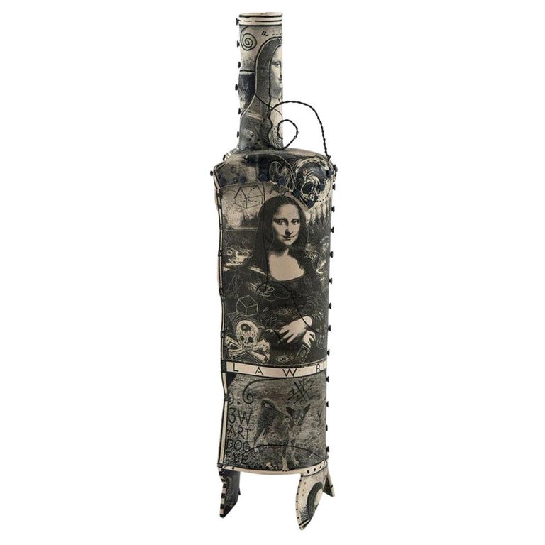 Les Lawrence New Vision Mona Lisa Porcelain Decanter For Sale at 1stDibs