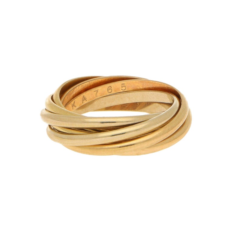 Les Must de Cartier Seven Band Trinity Ring 18 Karat Tri-Gold at ...