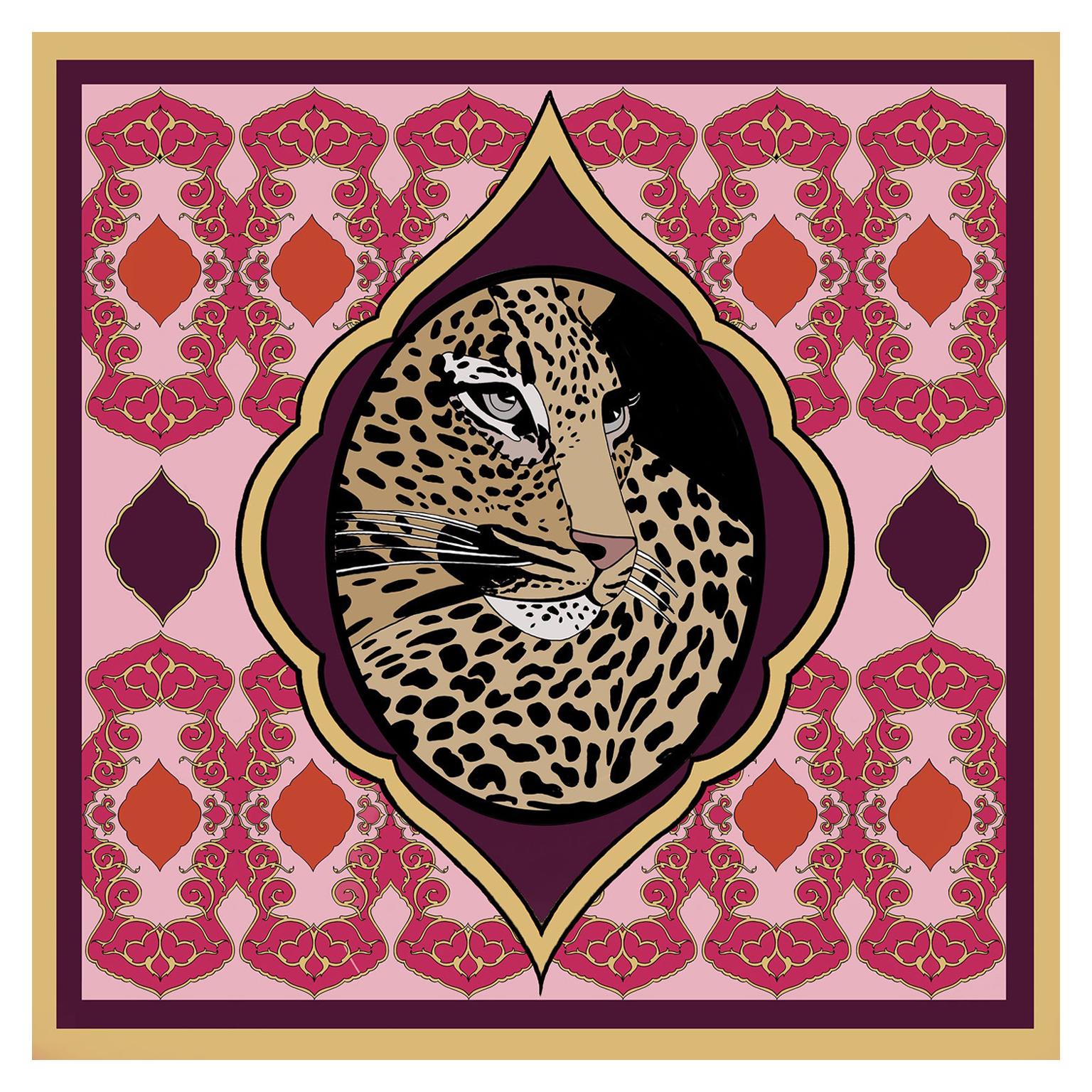 Les Ottomans Purple Peacock Patterned Silk Turkish Scarves by Alessio ...