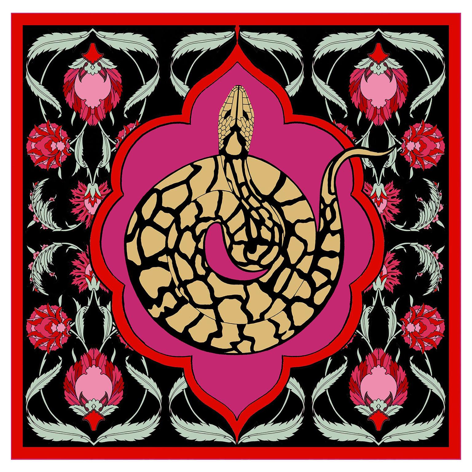 Les Ottomans Purple Peacock Patterned Silk Turkish Scarves by Alessio ...