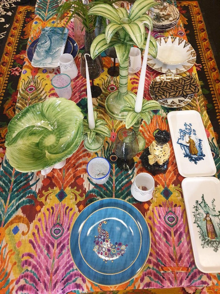 Les Ottomans "The Peacock Design" Small Porcelain Plate by Matthew ...