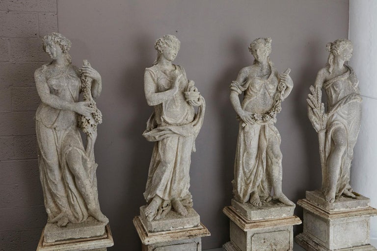 Les Quatre Saisons, the Four Seasons, Cast Stone Garden Statues on ...
