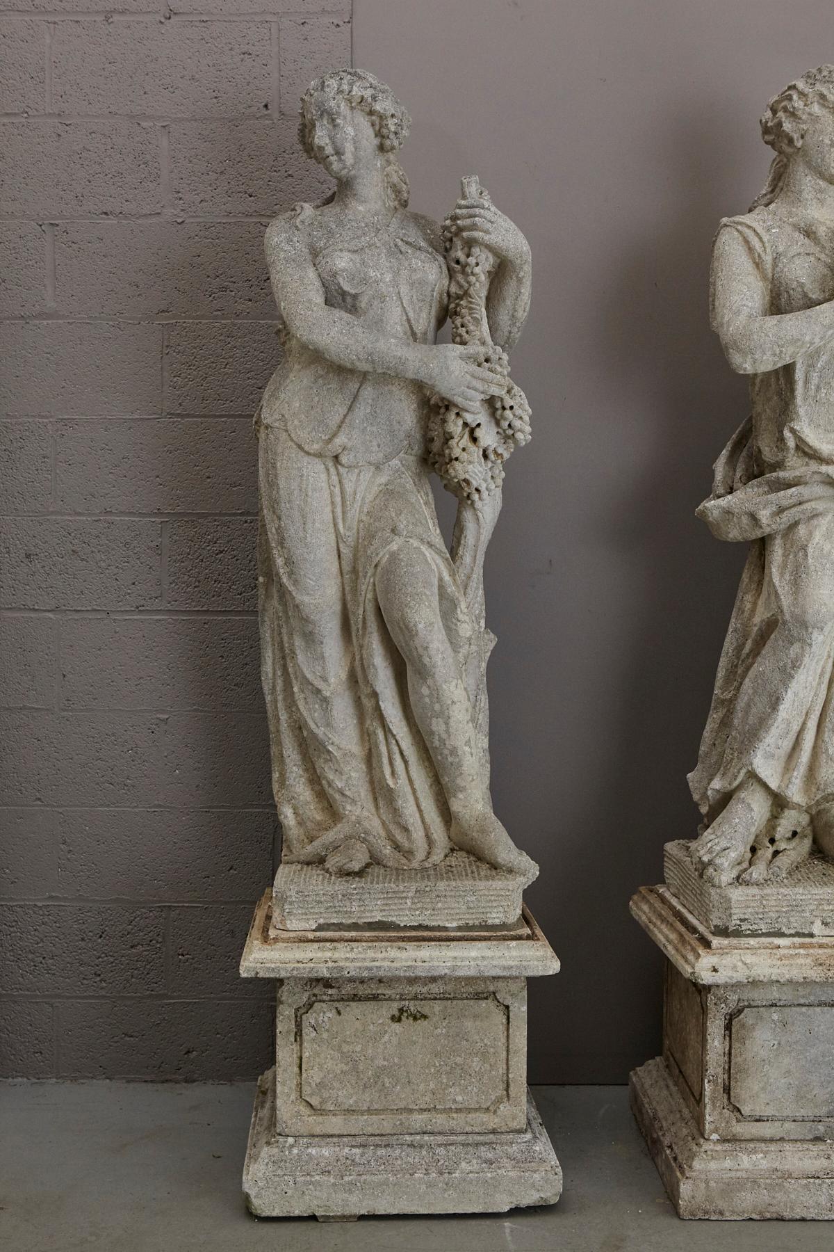 Les Quatre Saisons, the Four Seasons, Cast Stone Garden Statues on ...