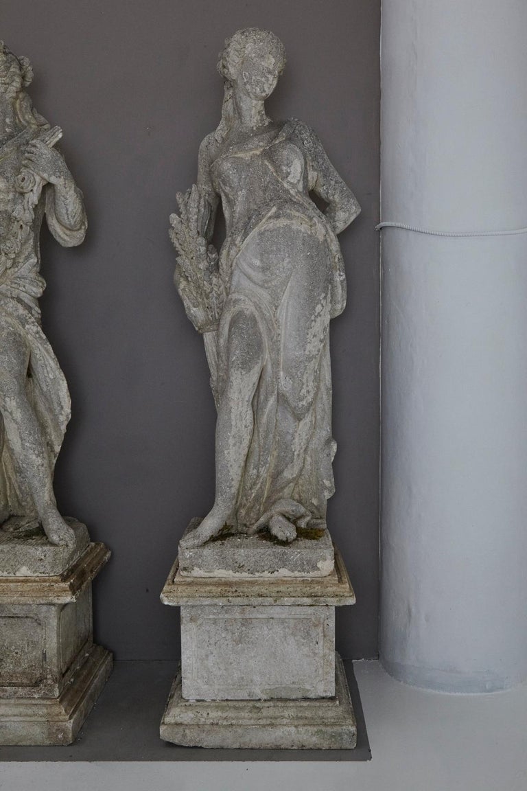 Les Quatre Saisons, the Four Seasons, Cast Stone Garden Statues on ...