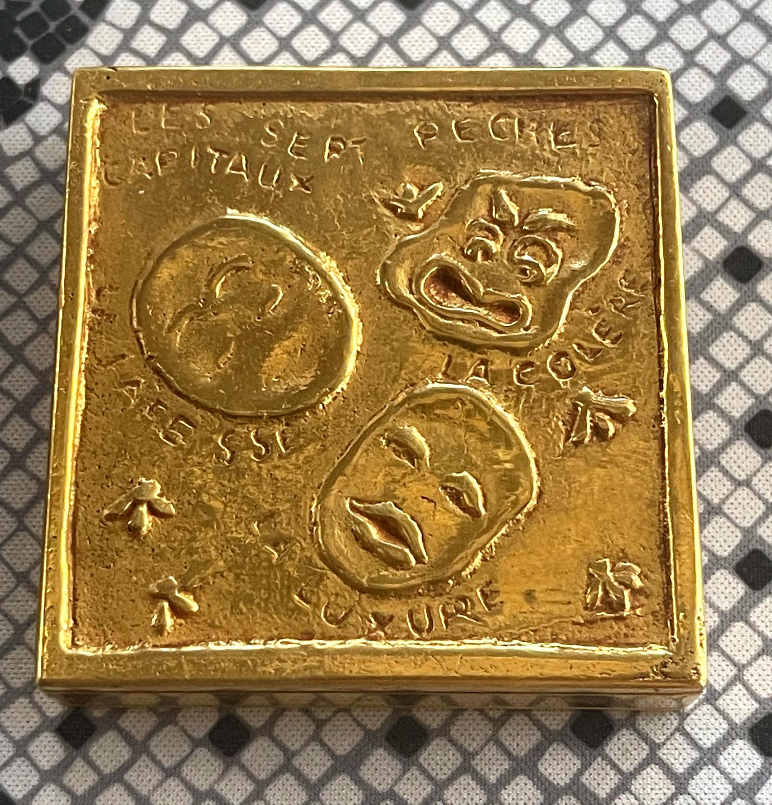 Les Sept Péchés Capitaux Paperweight by Line Vautrin For Sale at 1stDibs
