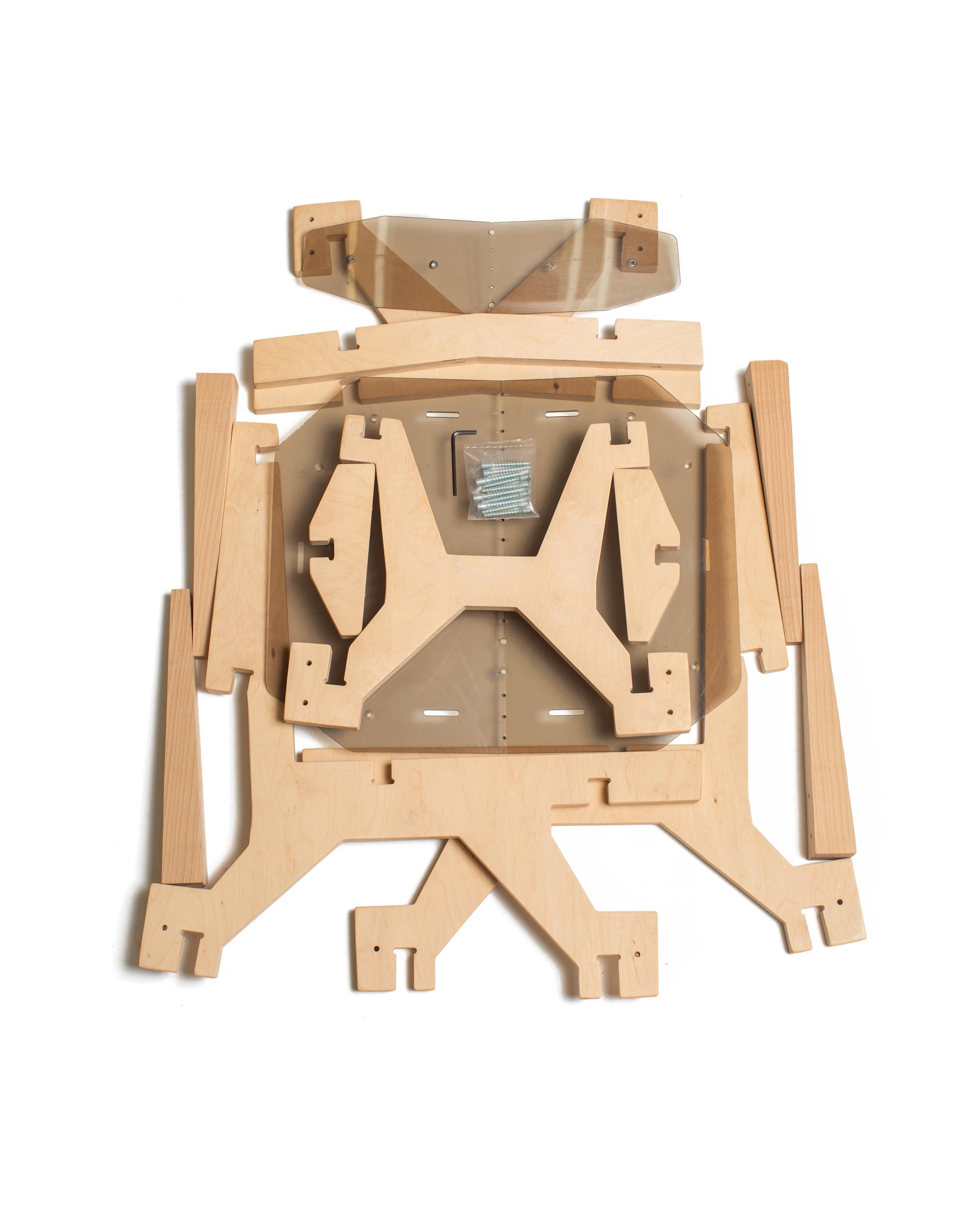 Lese chair, an unique flat-packed sculptured object For Sale at 1stDibs