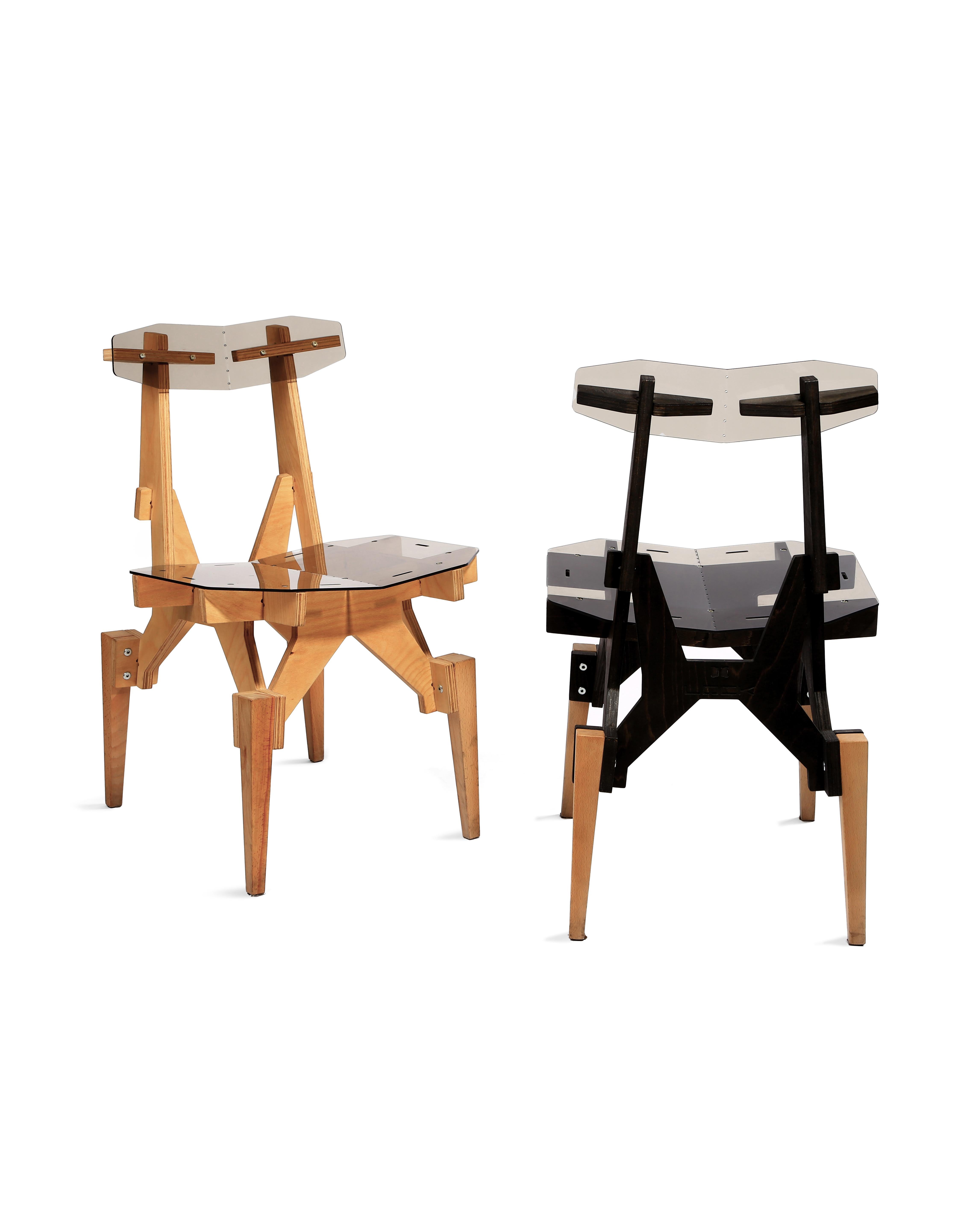 Lese chair, an unique flat-packed sculptured object For Sale at 1stDibs