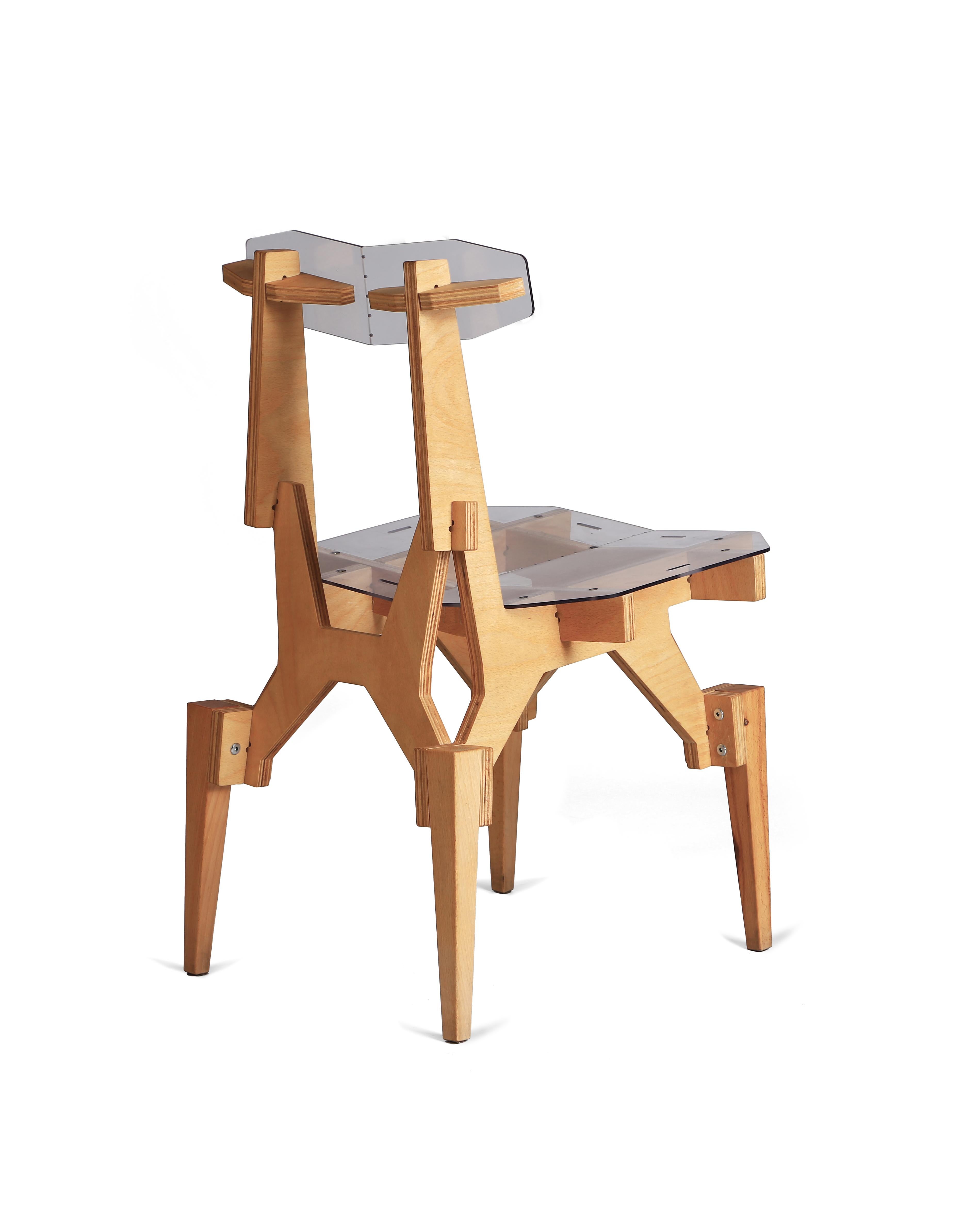 Lese chair, an unique flat-packed sculptured object For Sale at 1stDibs