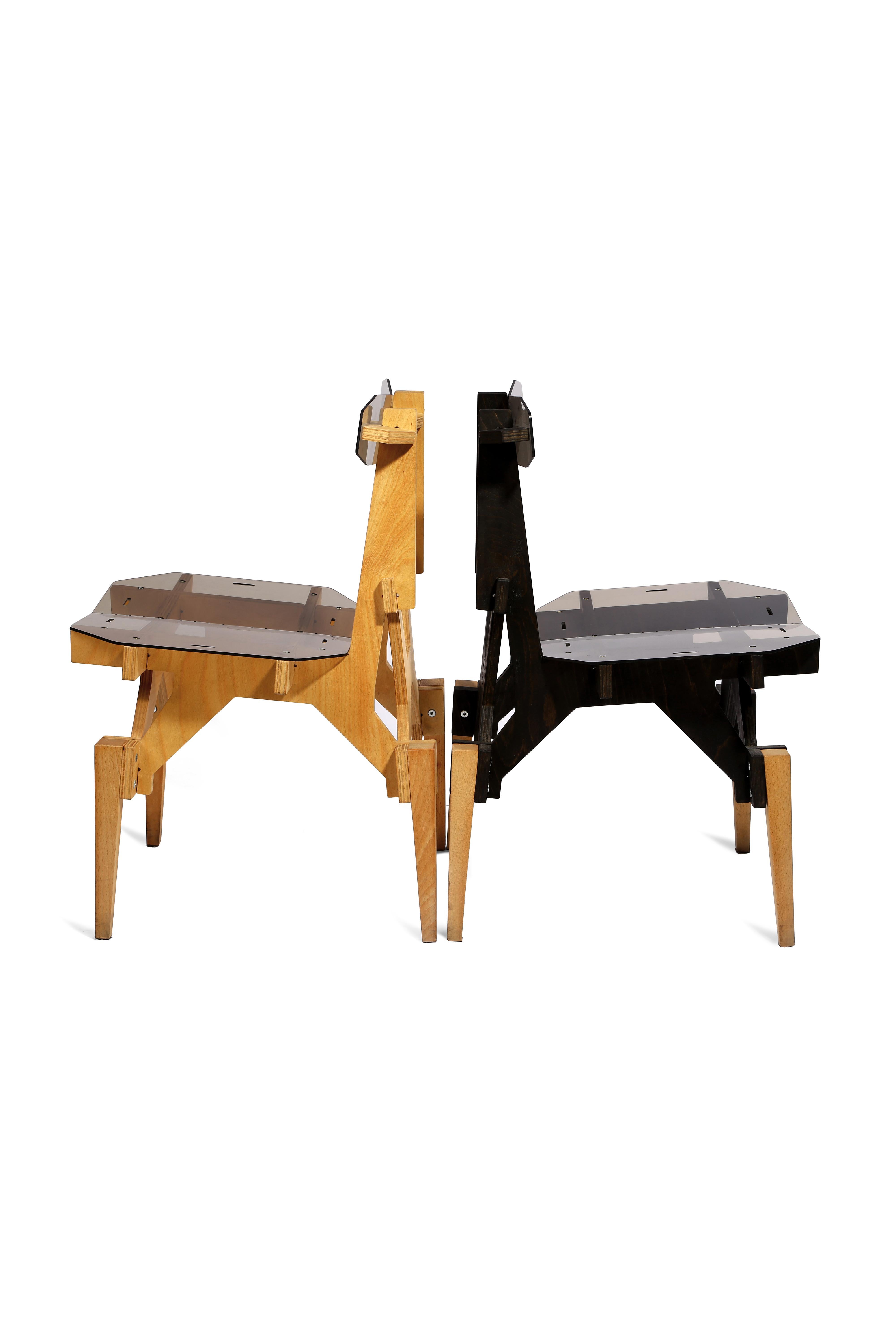 Lese chair, an unique flat-packed sculptured object For Sale at 1stDibs