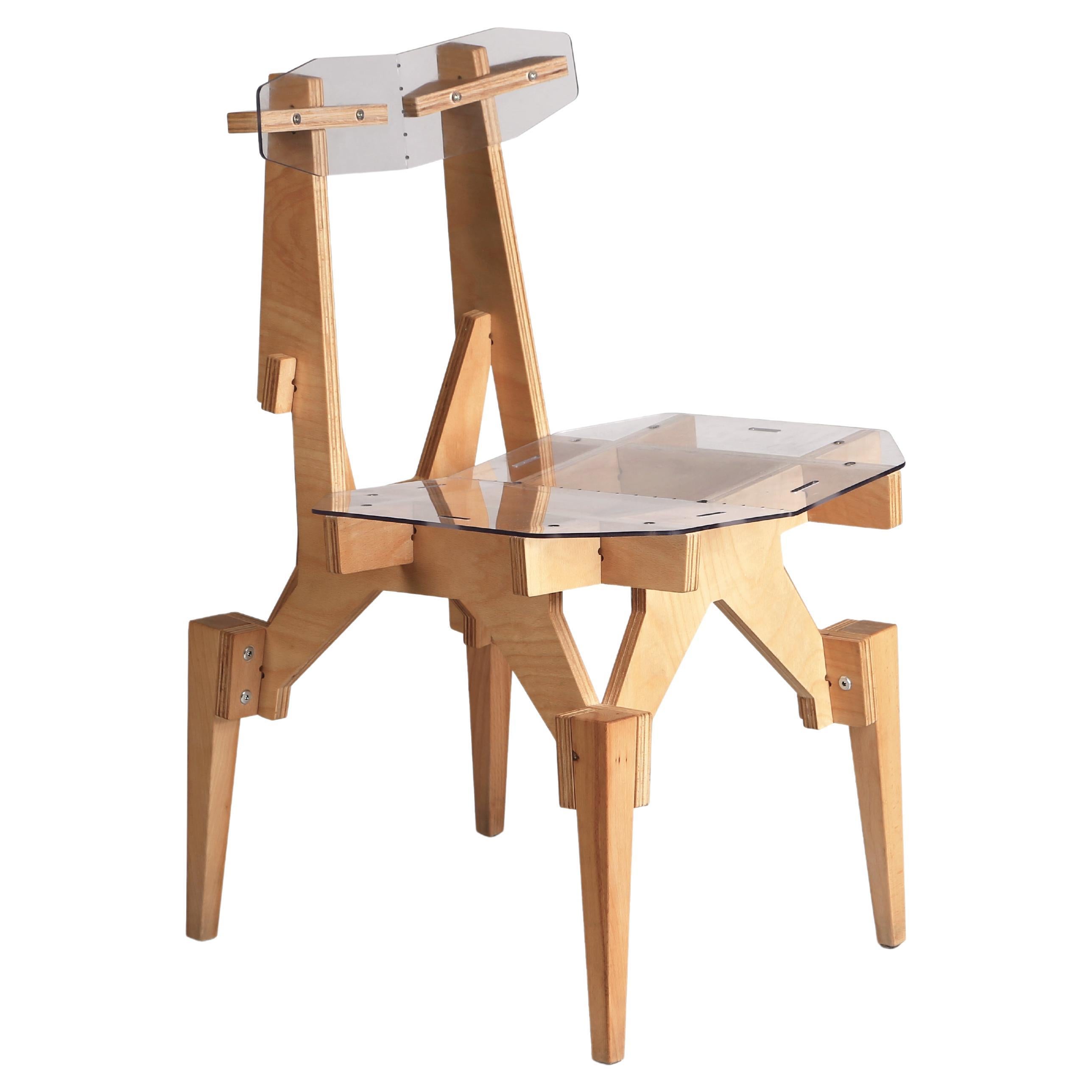 Lese chair, an unique flat-packed sculptured object For Sale at 1stDibs