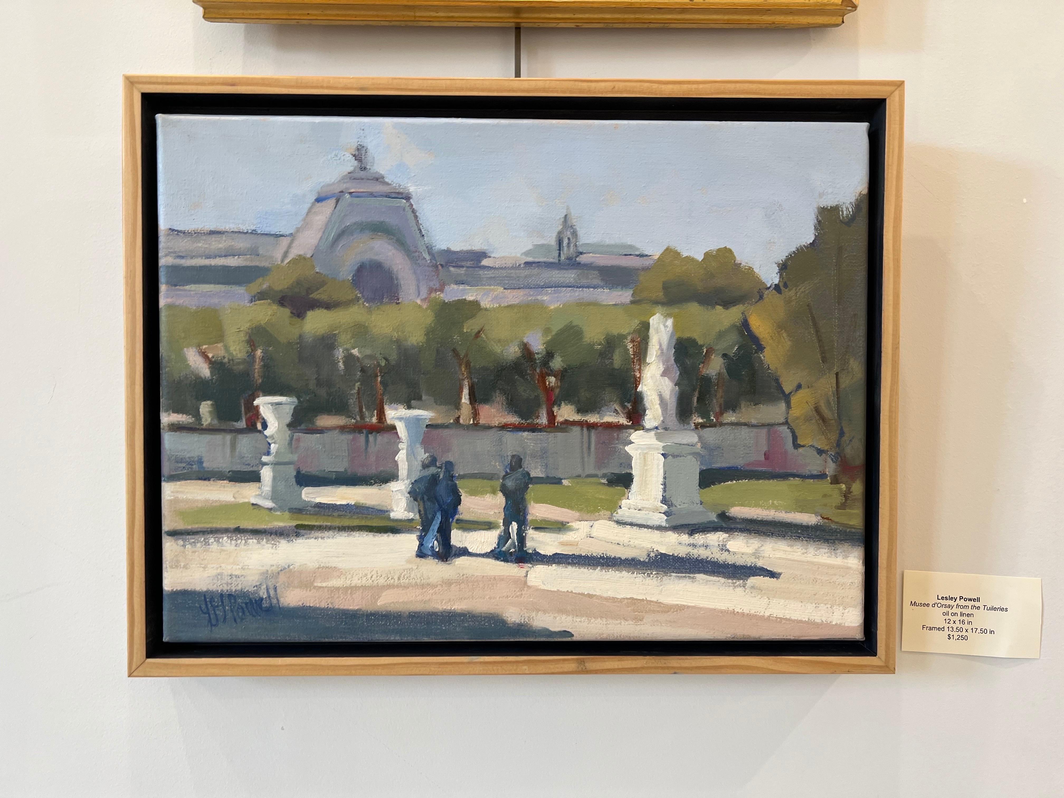 Lesley Powell - Musee d'Orsay from the Tuileries by Lesley Powell, Oil ...
