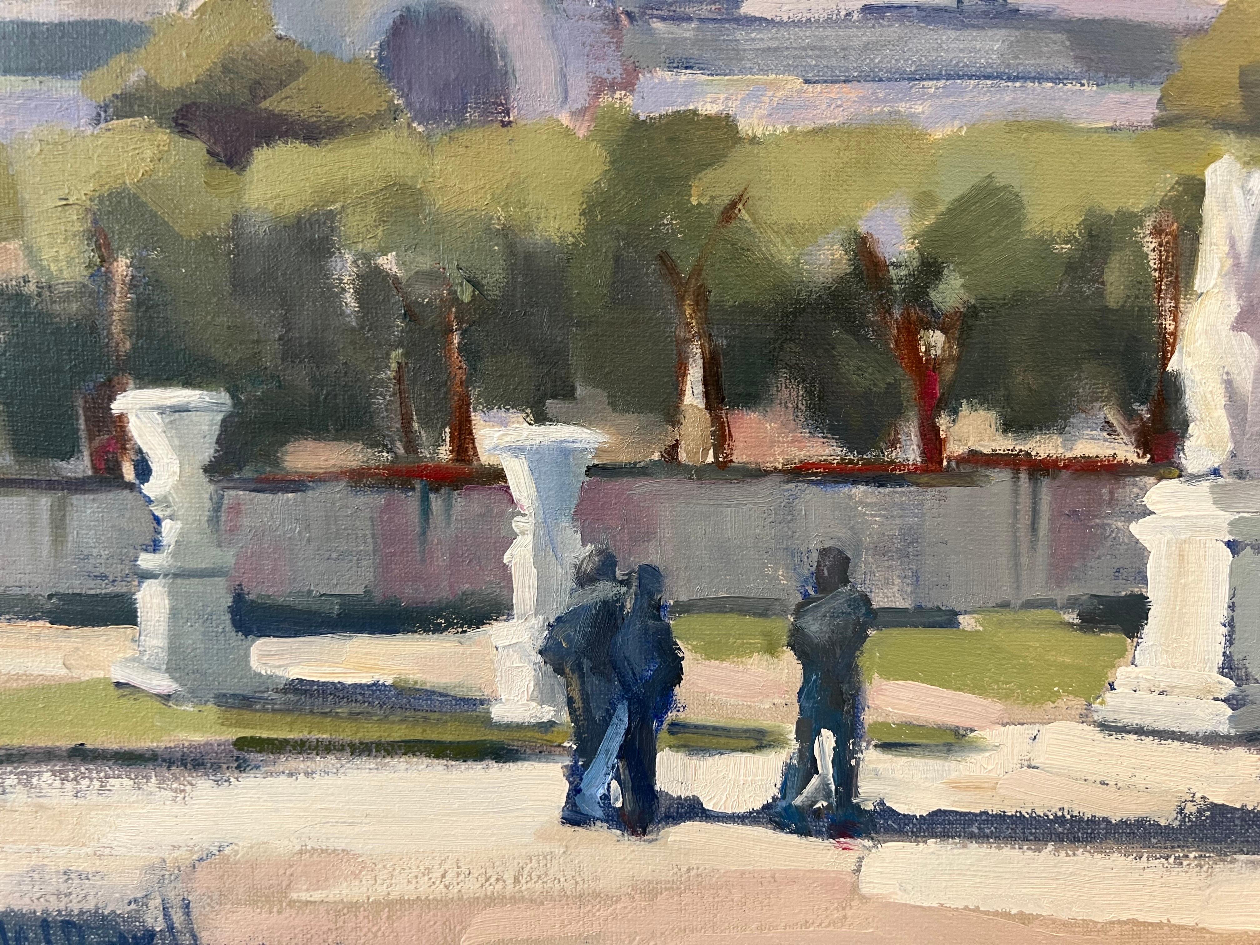 Lesley Powell - Musee d'Orsay from the Tuileries by Lesley Powell, Oil ...