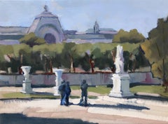 Lesley Powell - Musee d'Orsay from the Tuileries by Lesley Powell, Oil ...