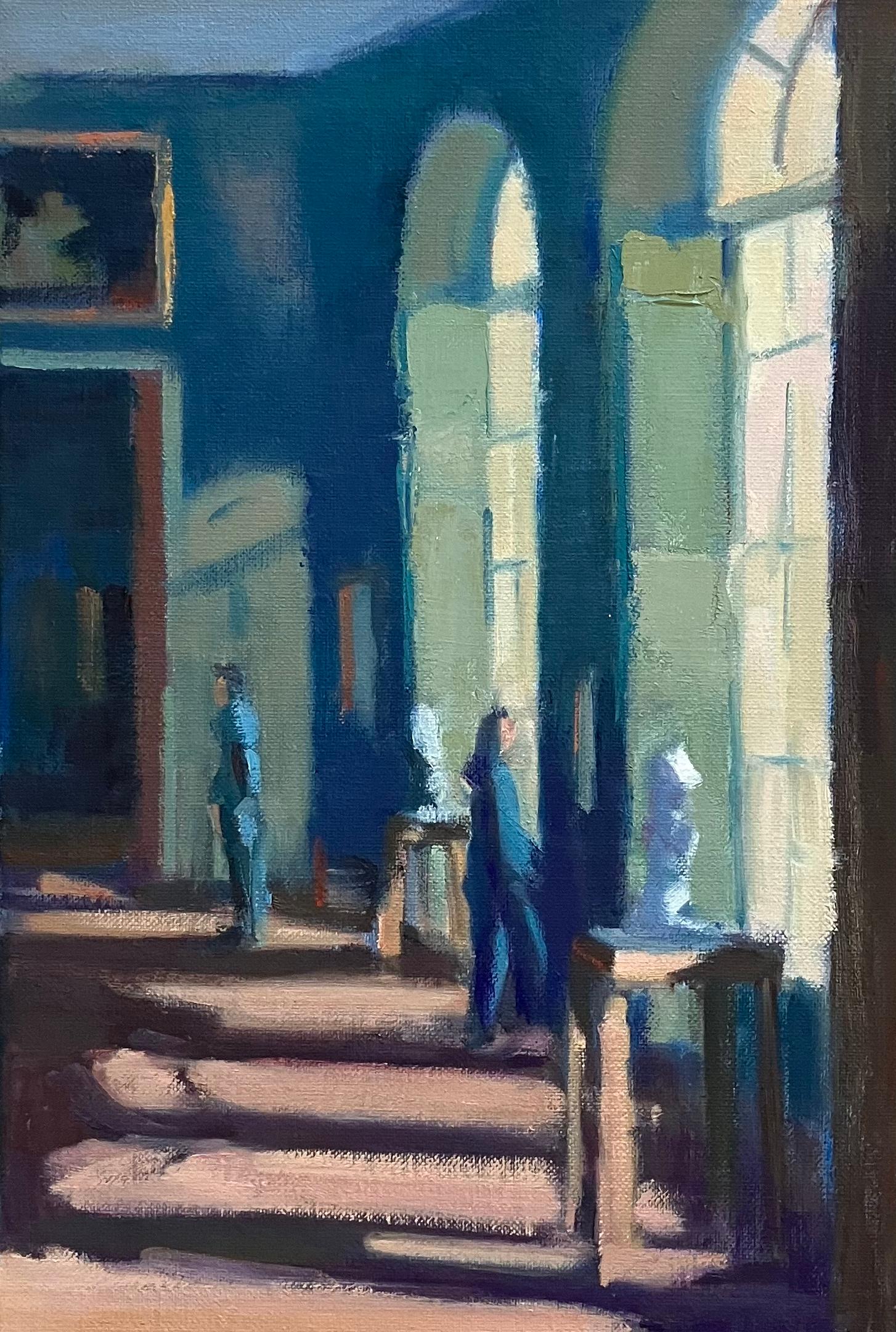 Lesley Powell - Musee Rodin by Lesley Powell, Framed Oil on Linen ...