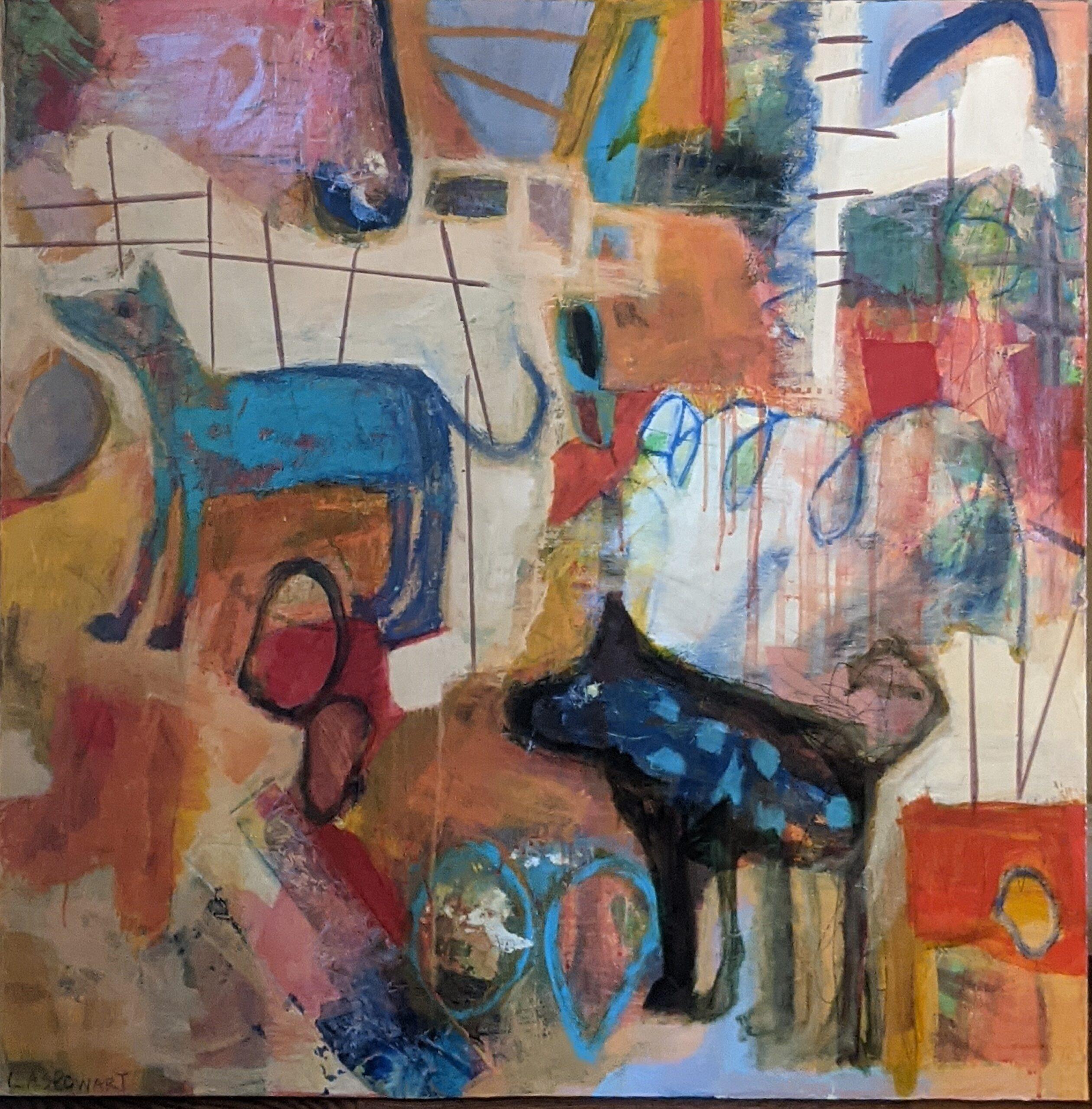 Lesley Spowart - Jungle Boogie - Mixed Media Animal Painting by Lesley ...