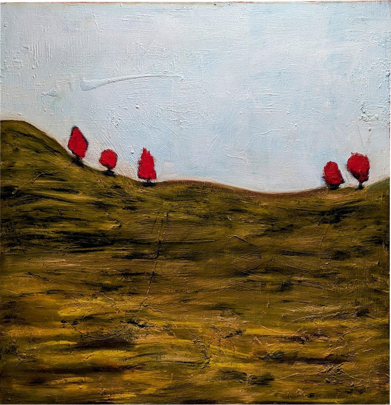 Lesley Spowart - 5 Árboles - Paisaje abstracto pintado por Leskey ...