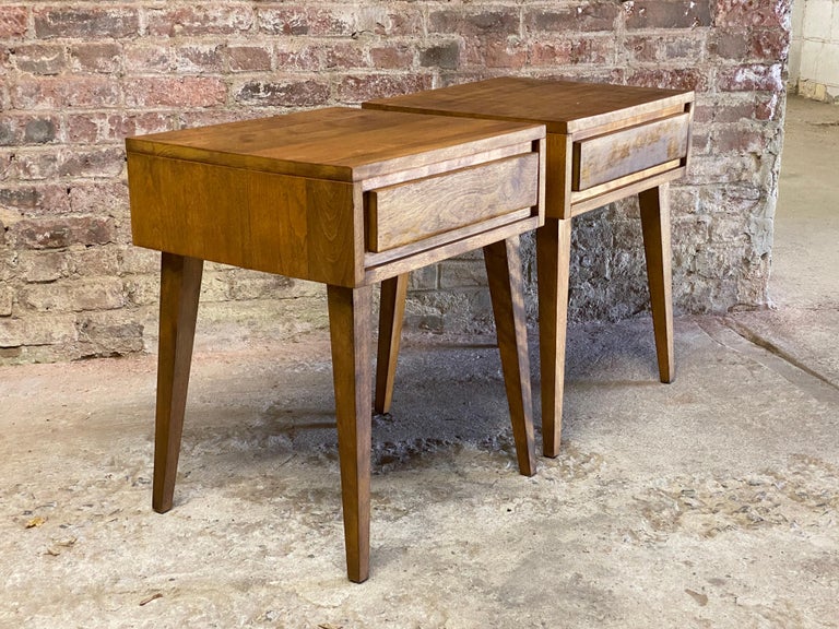 Leslie Diamond for Conant Ball American Modern Maple End Tables For ...