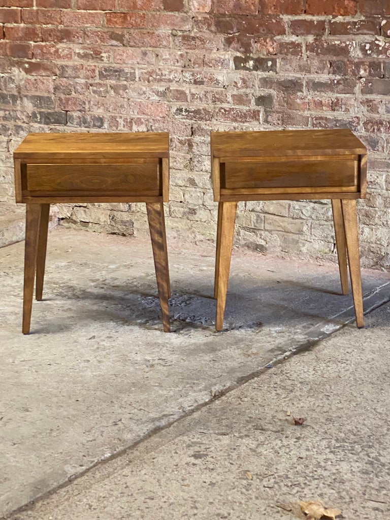 Leslie Diamond for Conant Ball American Modern Maple End Tables For ...