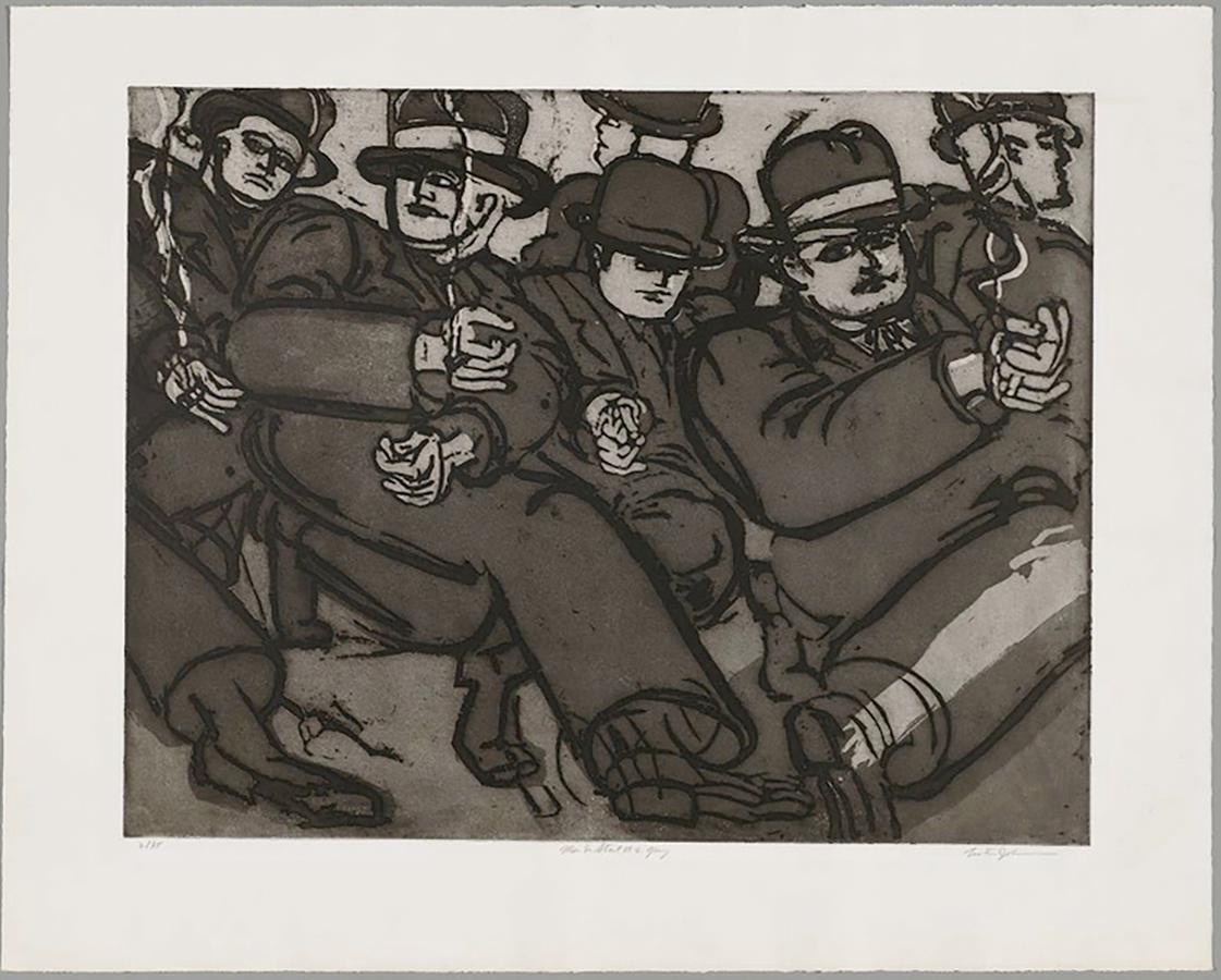 Lester Johnson - MEN IN STREET For Sale at 1stDibs