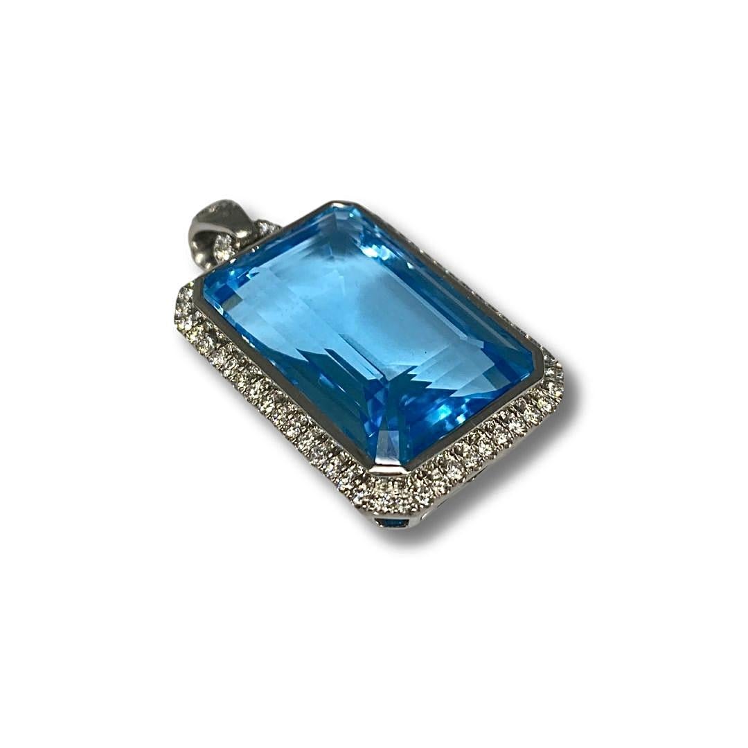 Lesunja Magnifique Pendant Platinum Topaz Diamonds For Sale at 1stDibs
