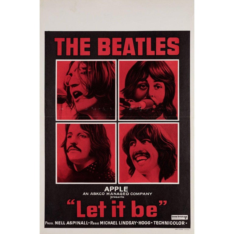 Let It Be 1970 Belgian Film Poster For Sale at 1stDibs
