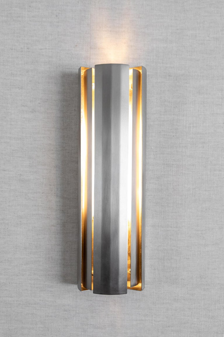 LETO 360 Brushed Nickel Wall Light with Mobile Fins For Sale at 1stDibs