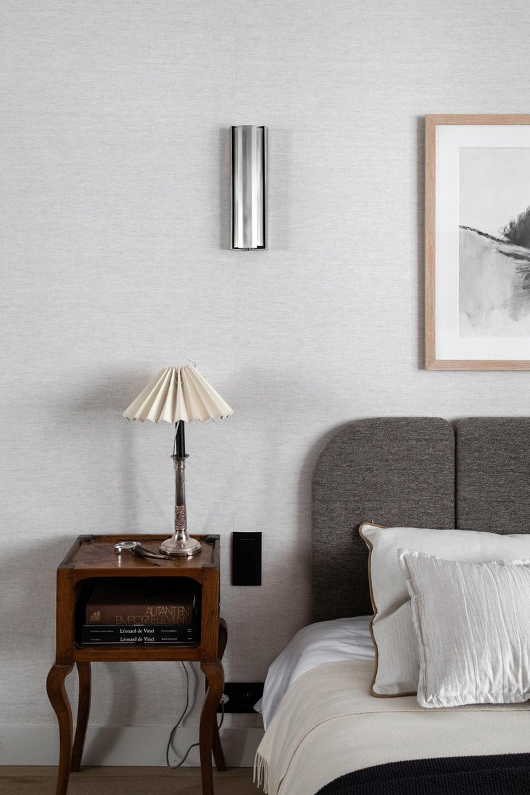 LETO 360 Brushed Nickel Wall Light with Mobile Fins For Sale at 1stDibs