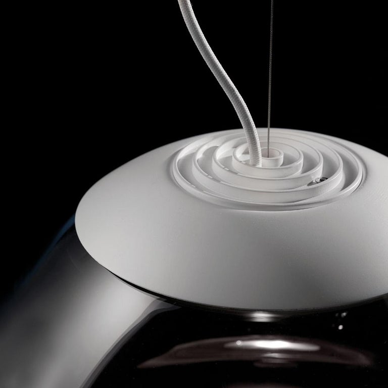 Leucos Aria S 36 LED Pendant Light in Crystal and White by Massimo Iosa ...