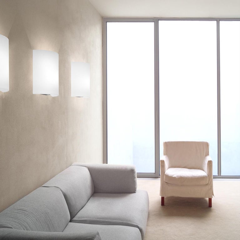 Leucos Celine P 25 LED Wall Sconce in Satin White and Brushed Nickel by ...