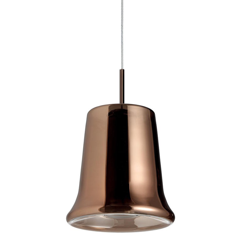 Leucos Cloche S Pendant Light in Copper and Copper by Danilo De Rossi ...