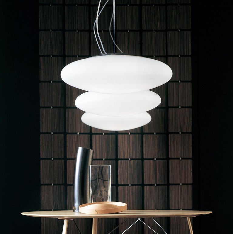 Leucos Felix S 47 Pendant Light in Satin White and Gray by Design Lab ...