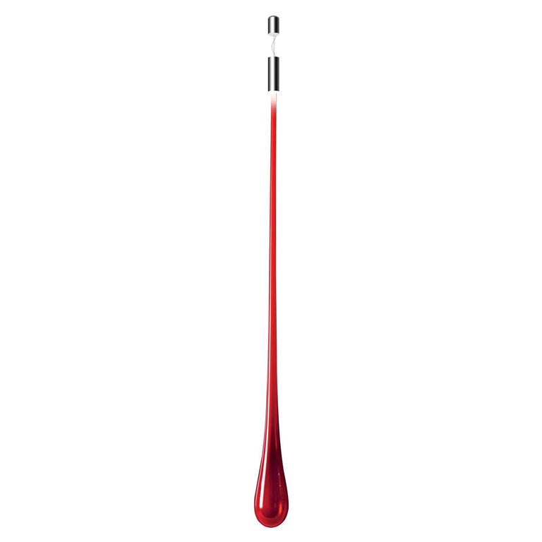 Leucos Glo S 270 LED-Hängelampe in Rot und Chrom von Danilo De Rossi im ...