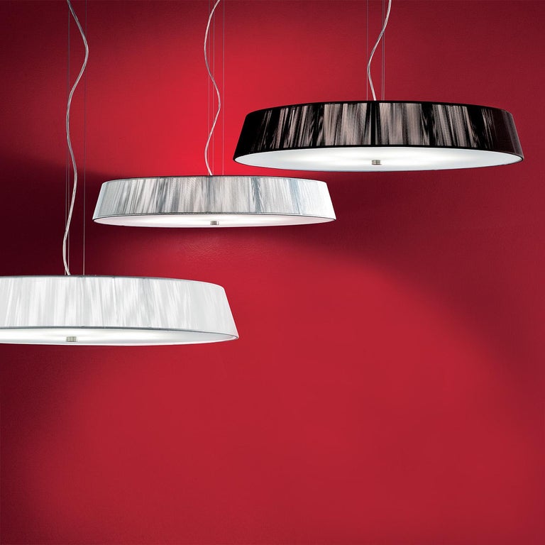 Leucos Lilith S 70 Pendant Light in Silver and Brushed Nickel by Design ...