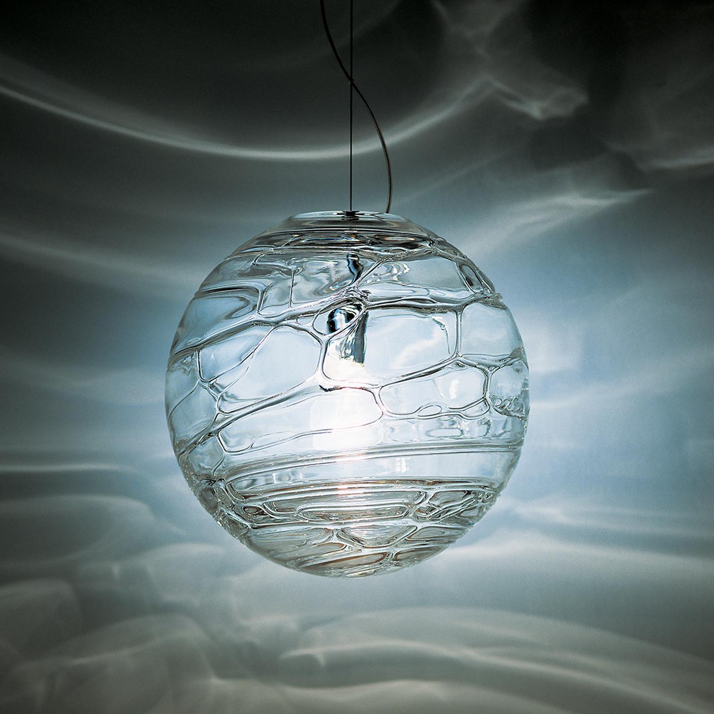 Leucos Sibilla S 40 Pendant Light in Craquele and Chrome by Crepax and ...