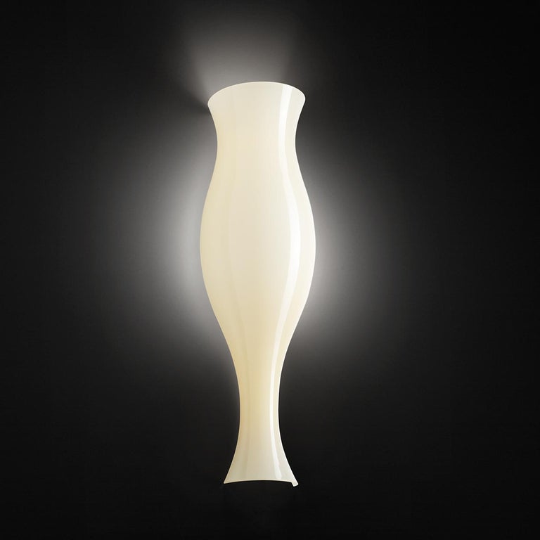 Leucos Spring P Wall Sconce in Glossy Honey and Matte White by Eva ...