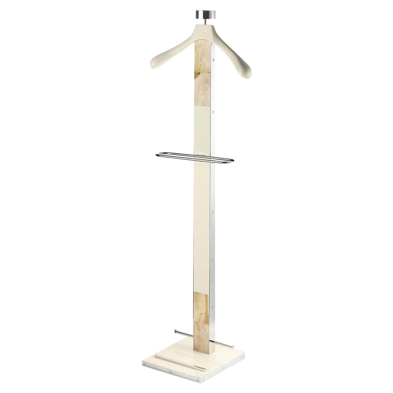 Gildo Walnut and leather Valet Stand contemporary design by Giordano ...
