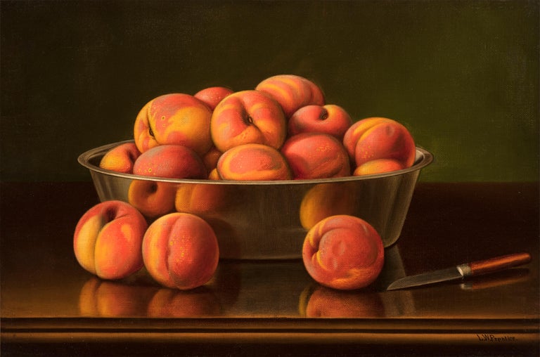 Levi Wells Prentice - Still Life with Peaches in a Silver Bowl For Sale ...