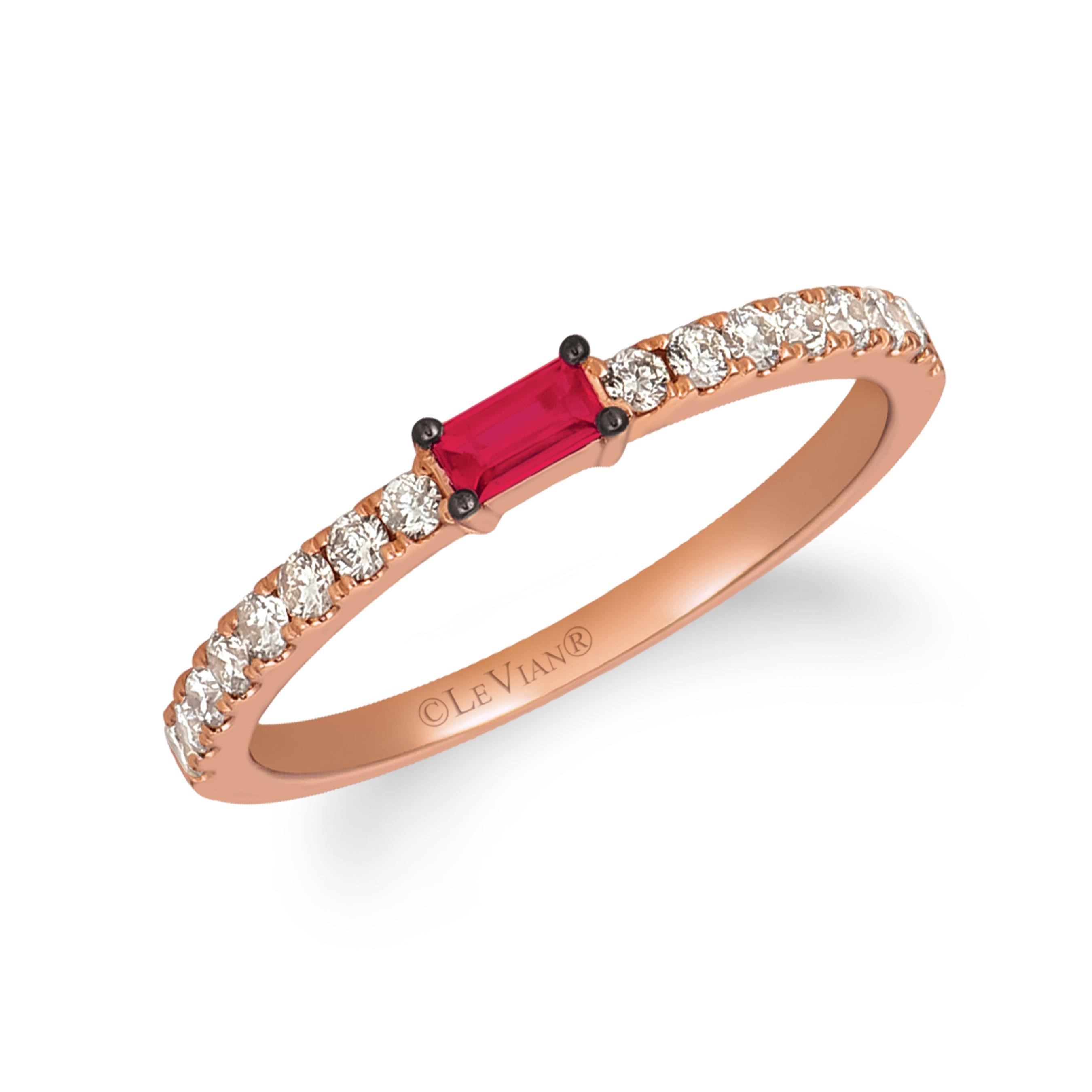 LeVian Ruby and Diamond Ring at 1stDibs