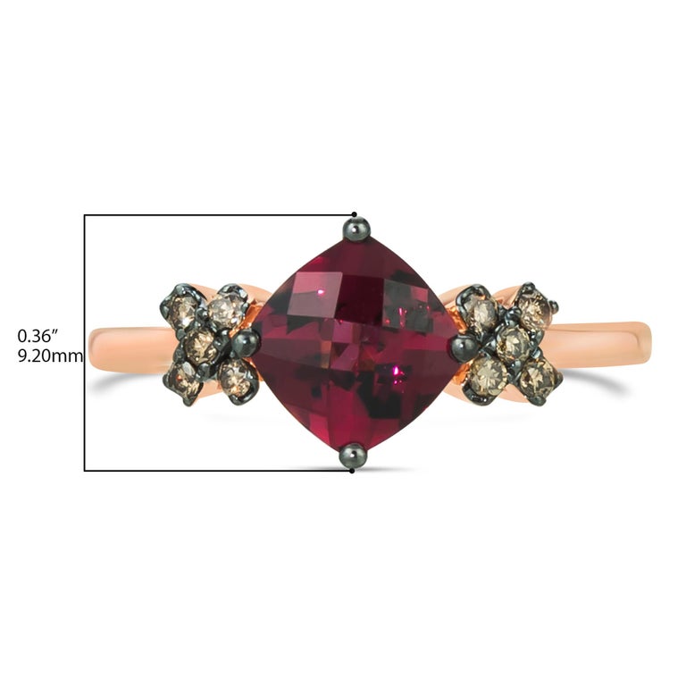 LeVian 14K Rose Gold, Rhodolite Garnet Chocolate Diamond Ring For Sale ...
