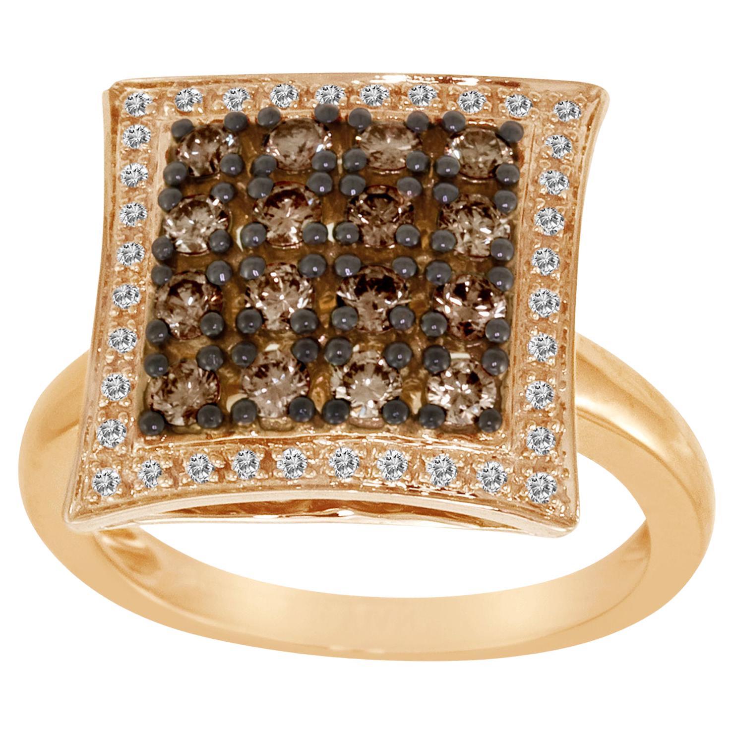 LeVian 14K Rose Gold Round Chocolate Brown Diamonds Fancy Pretty ...