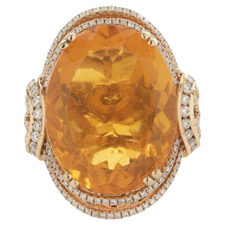 LeVian 18 Karat Rose Gold Mexican Fire Opal and Diamond Ring For Sale ...