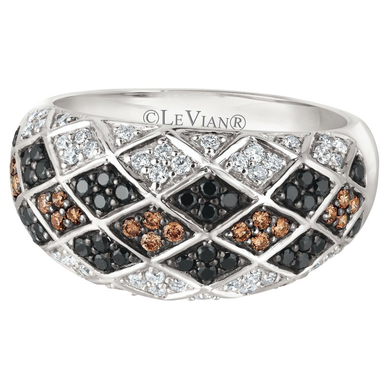 Levian Black Diamond Ring in 14K White Gold For Sale at 1stDibs