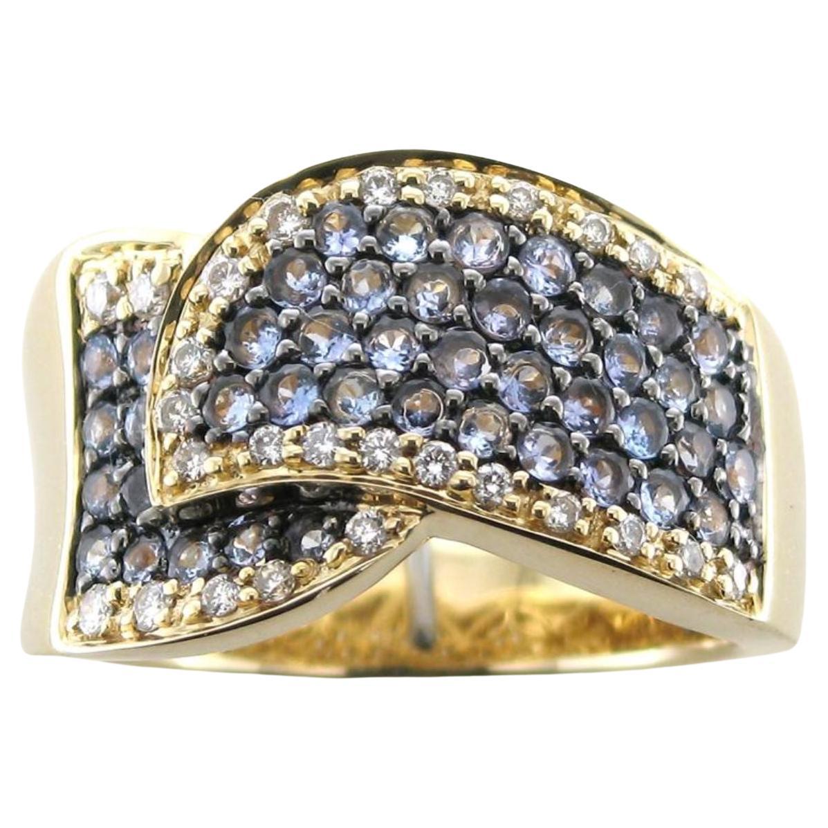 Le Vian 2 00 Carat Oval Cut Tanzanite And Diamond Ring 14k Yellow Gold